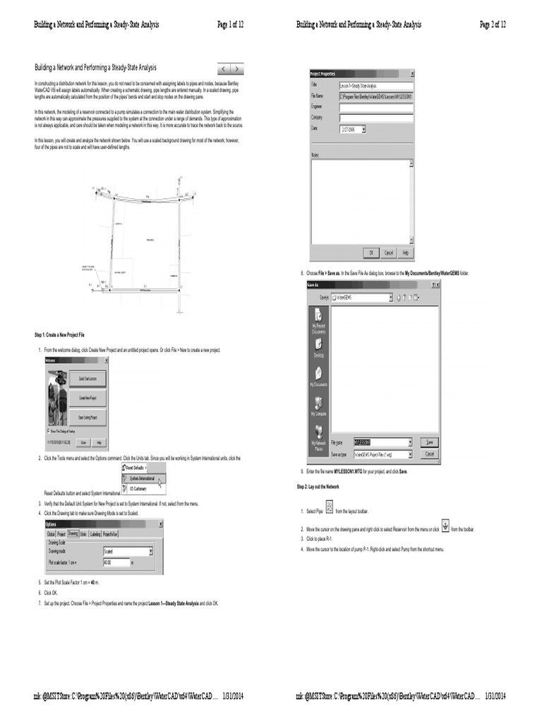 Watercad 1.0 Tutorial | PDF | C (Programming Language) | Double Click