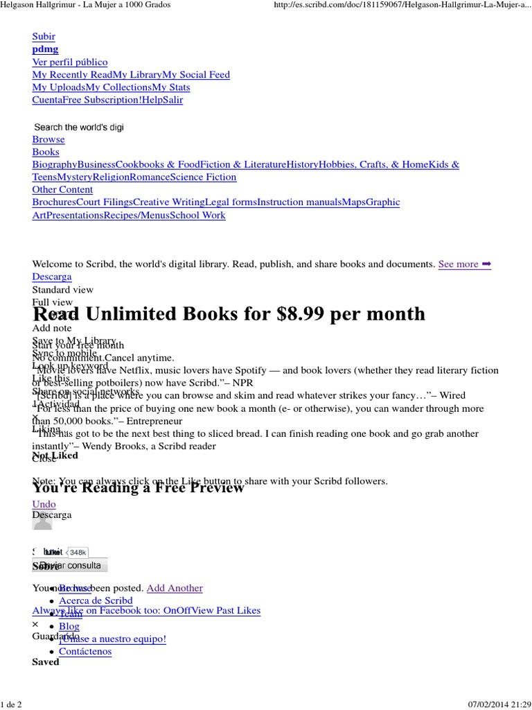 Helgason Hallgrimur - La Mujer A 1000 Grados | PDF | Scribd | Android (Operating System)