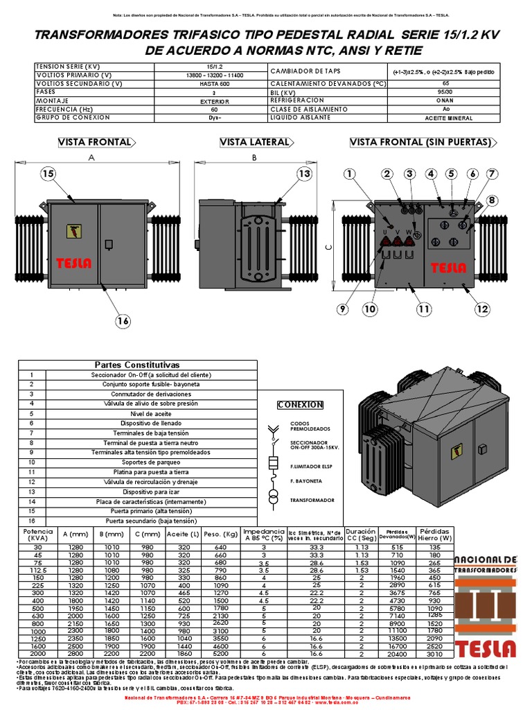 Transformador Pedestal Tesla | PDF