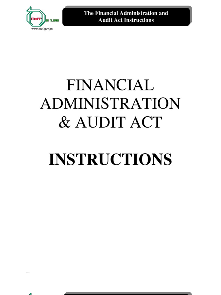 Financial Administration and Audit Act (FAA) - INSTRU | PDF | Internal ...