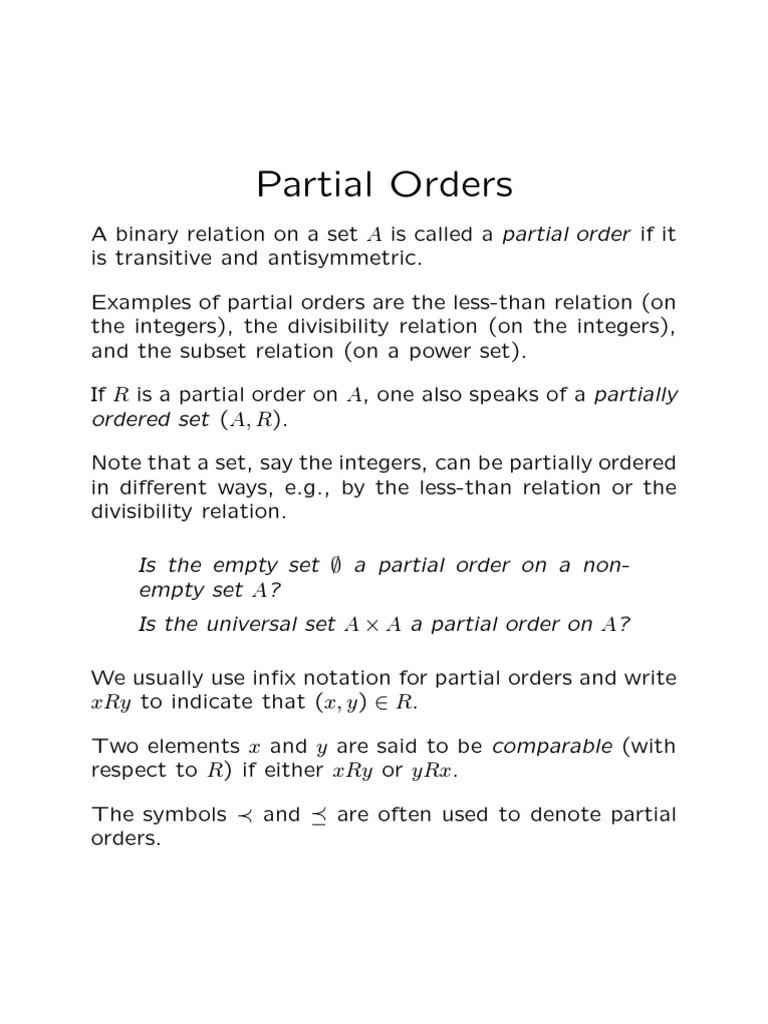 Cse 213 Orders | PDF | Set (Mathematics) | Mathematical Concepts Cse 213 Orders | PDF | Set (Mathematics) | Mathematical Concepts