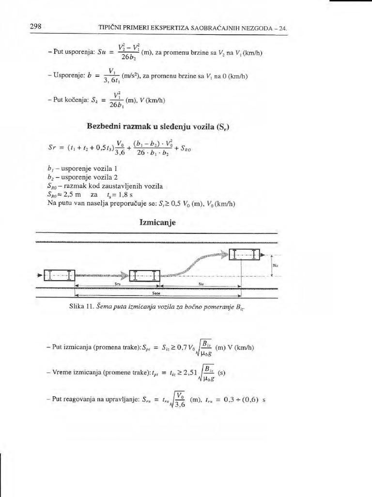 Računske Formule Za Brzinu I Saobraćajne Nezgode 3 | PDF