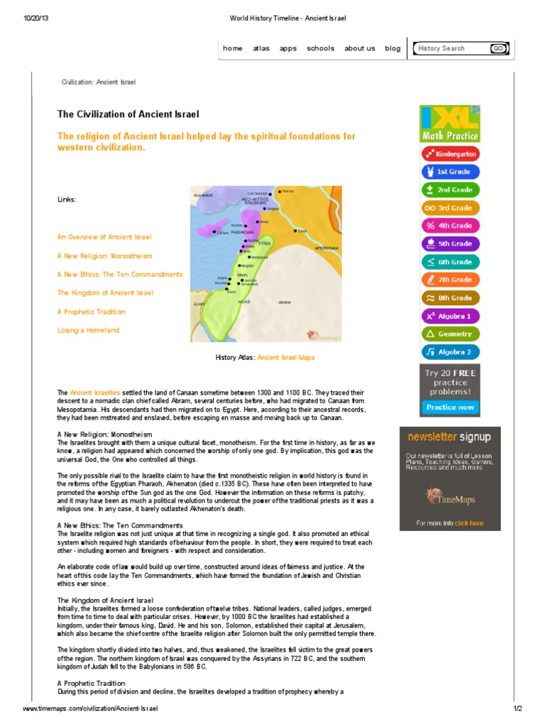 World History Timeline - Ancient Israel | PDF | Israelites | Jews