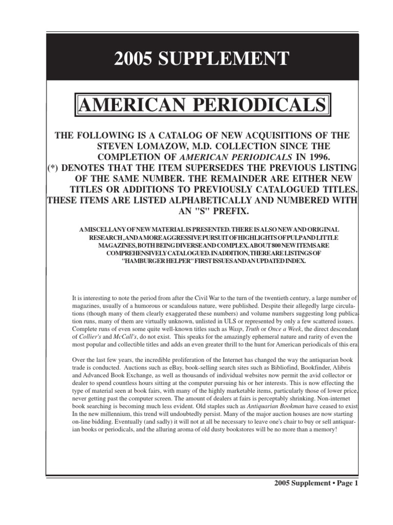 Magazine Supplement A-B | PDF | Magazines | Books