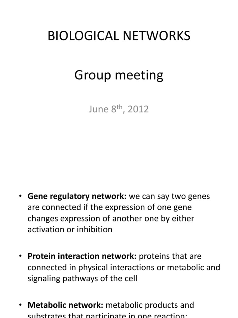 Understanding Biological Networks | PDF | Gene Expression | Proteomics