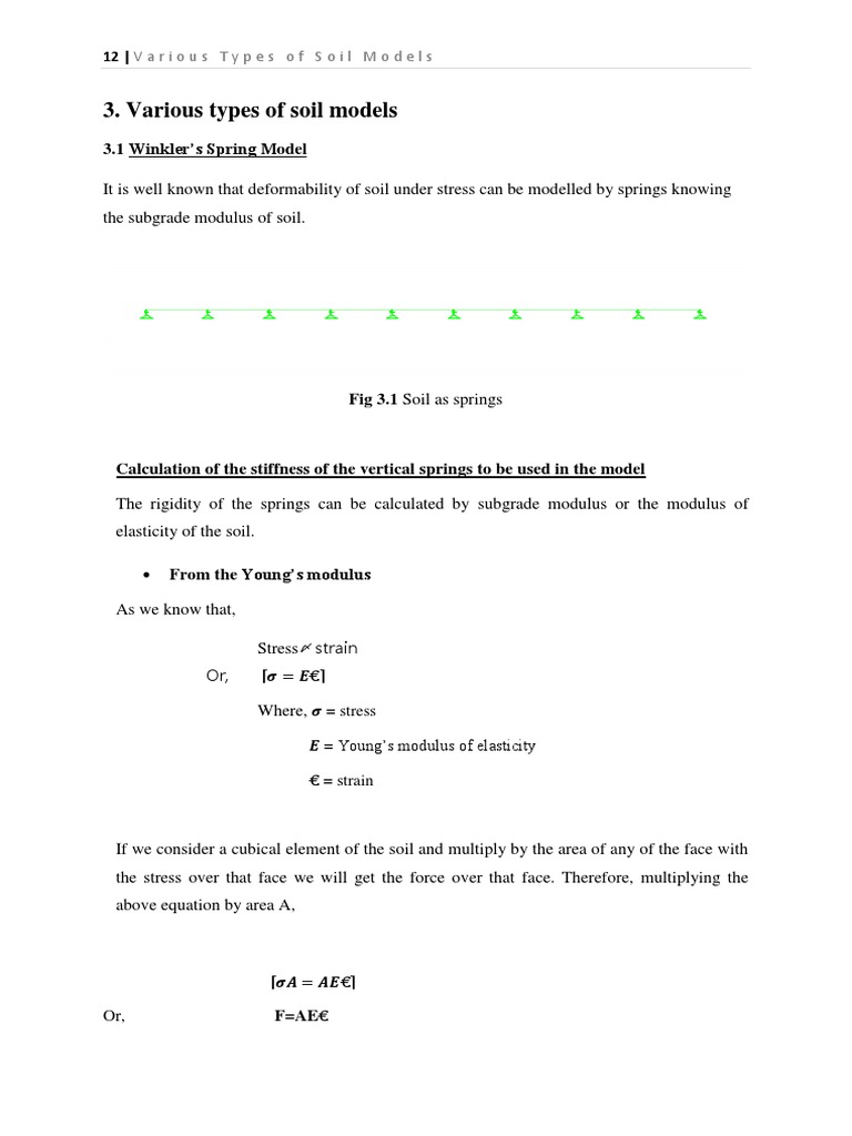 Winkler Spring Model | PDF | Young's Modulus | Stiffness