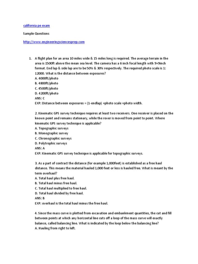 California Pe Exam | Surveying | Seismology
