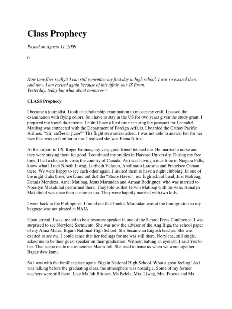 Class Prophecy 012 | PDF