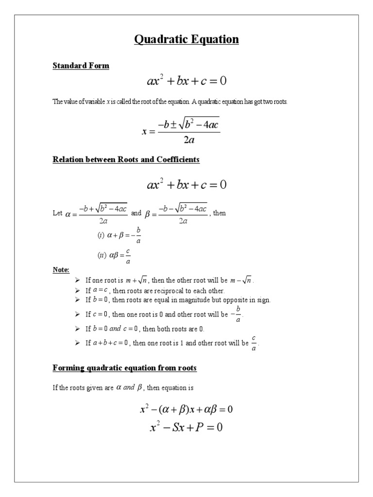 Ax BXC: Quadratic Equation | PDF | Quadratic Equation | Zero Of A Function