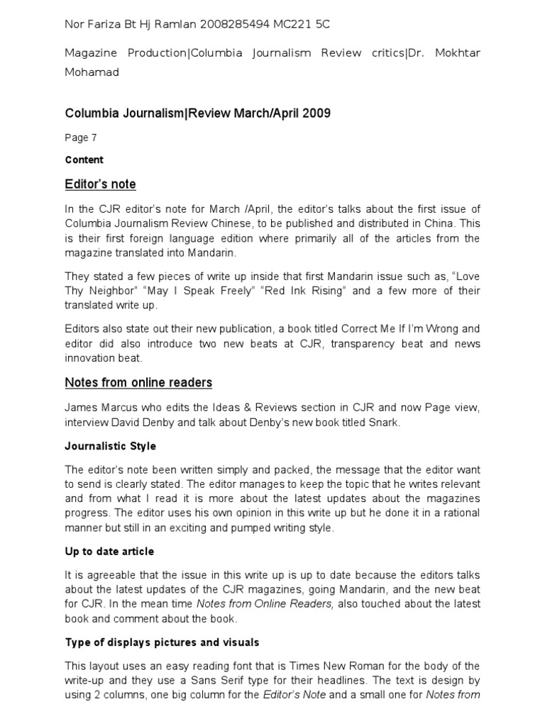CJR's New Directions and Challenges | PDF | Newspapers | Craigslist