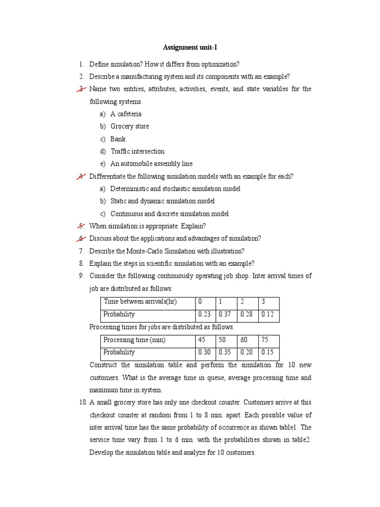Assignment Unit1 | Download Free PDF | Simulation | Randomness