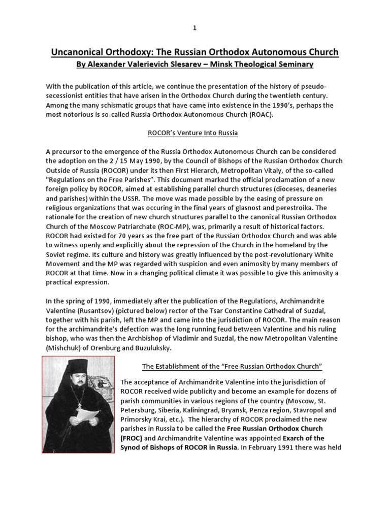 History of The ROAC | Download Free PDF | Russian Orthodox Church ...