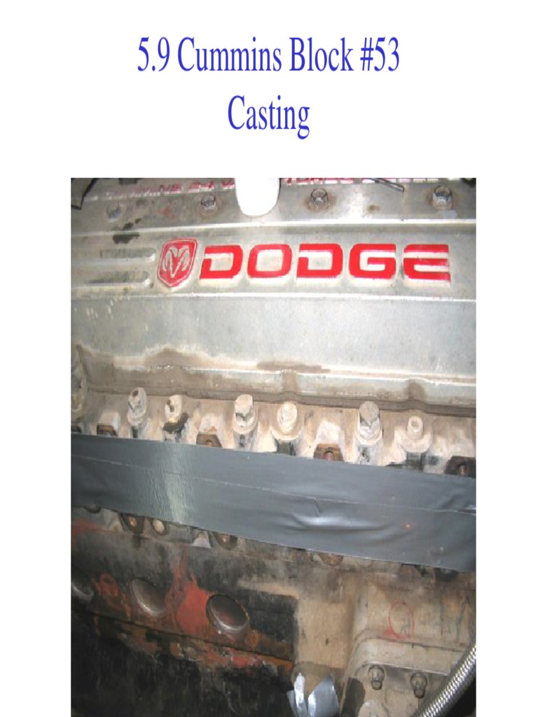 Series 53 Cummins 5.9 Engine Block | PDF | Home & Garden | Technology ...