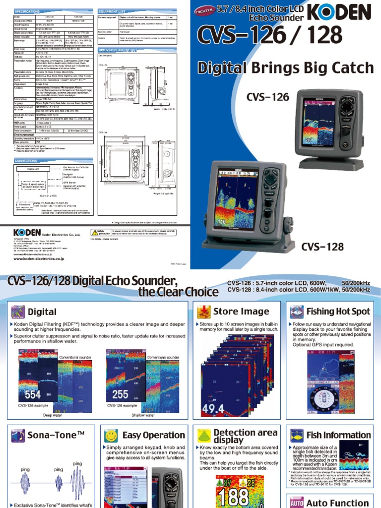 Koden CVS 126 128 Brochure | PDF