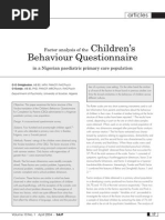 Problem Behaviour Checklist | PDF | Mental Disorder | Behavior