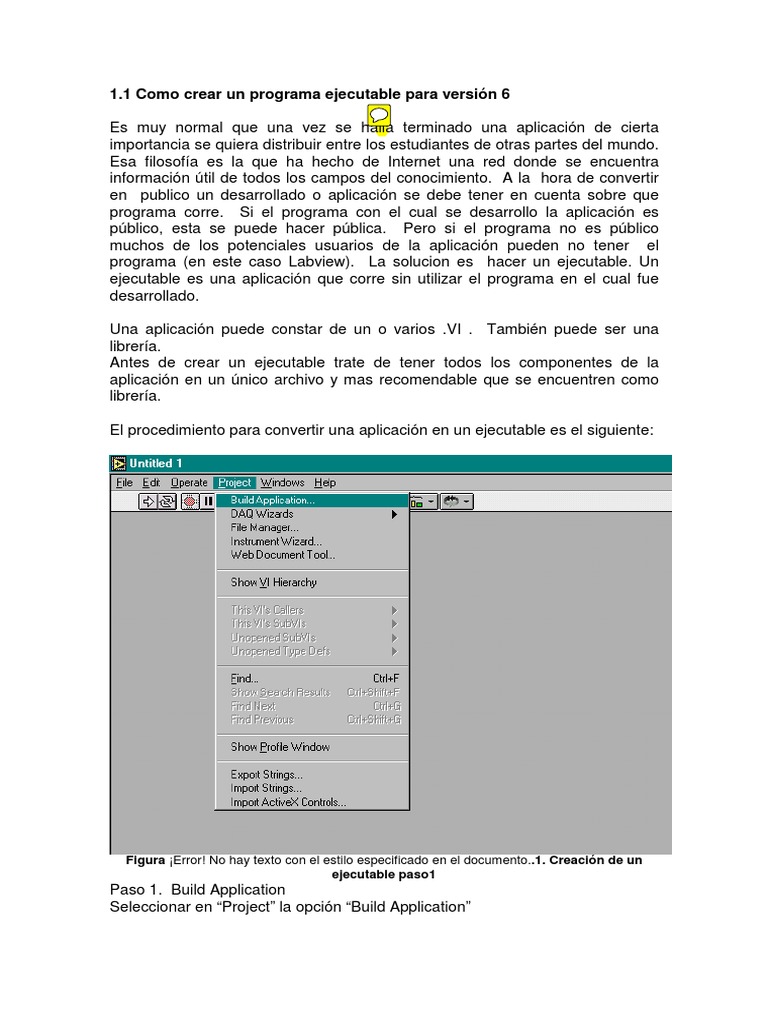 Crear Un Ejecutable para Labview | PDF | Programa de computadora | Programación
