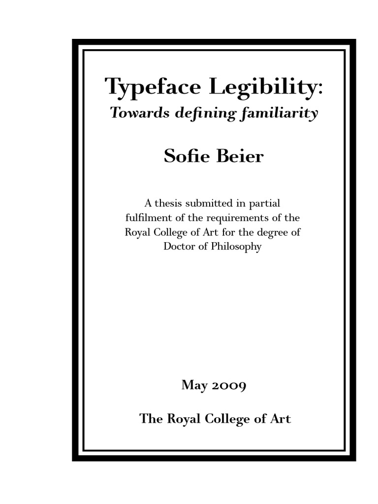 Sofie Beier Typeface Legibility 2009 | PDF | Typography | Typefaces