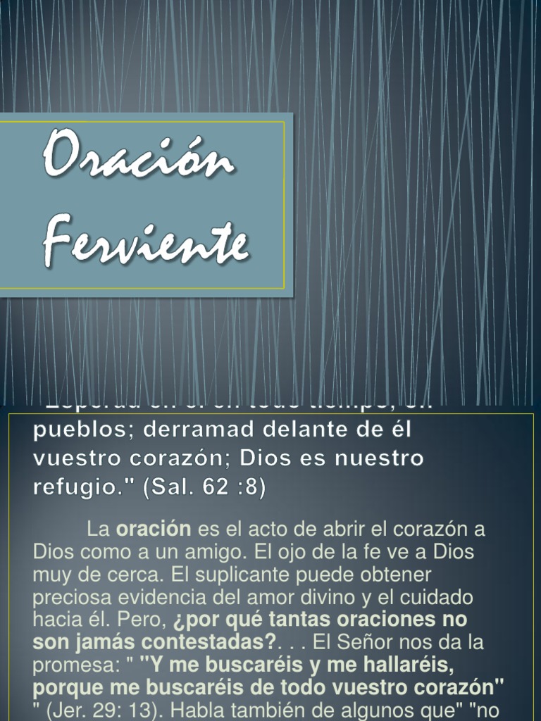 Oración Ferviente: Clave de la Fe | PDF