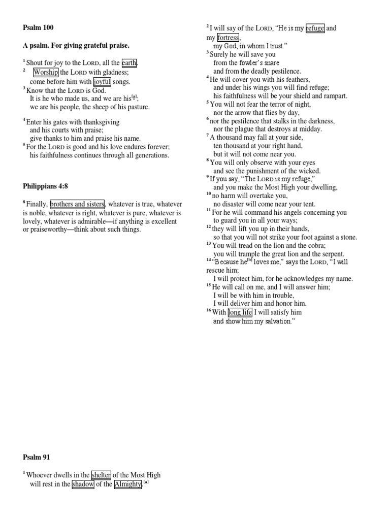 Psalm 100 A Psalm. For Giving Grateful Praise | PDF