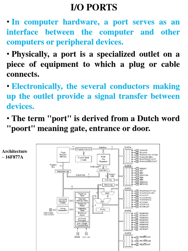 In Computer Hardware, A Port Serves As An Interface Between The ...