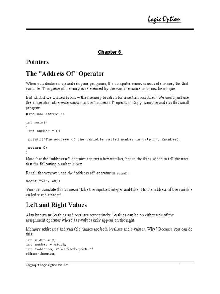 Chapter 6 New Download Free Pdf Pointer Computer Programming Integer Computer Science 