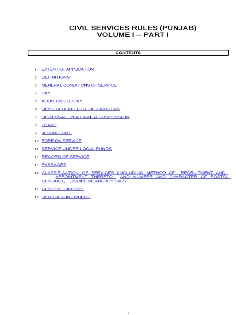 Civil Services Rules | PDF | Law