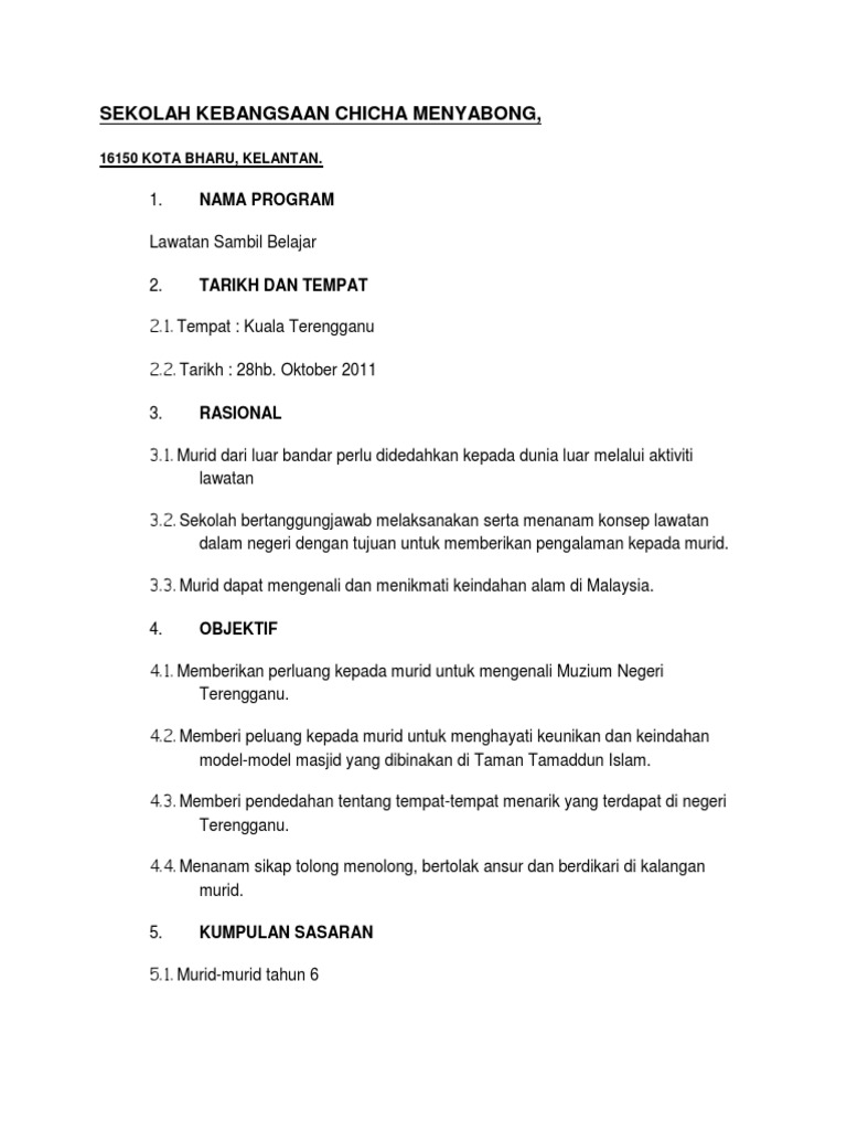 Contoh Paperwork Rombongan | PDF