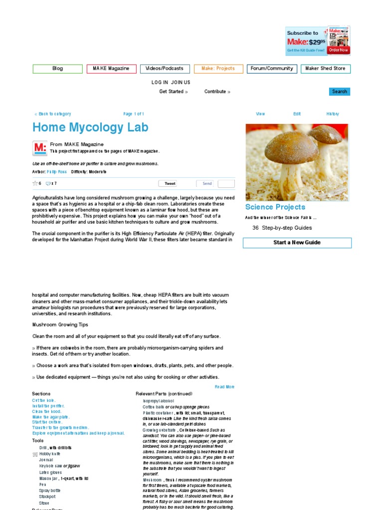 Mycology Lab | PDF | Mushroom | Agar