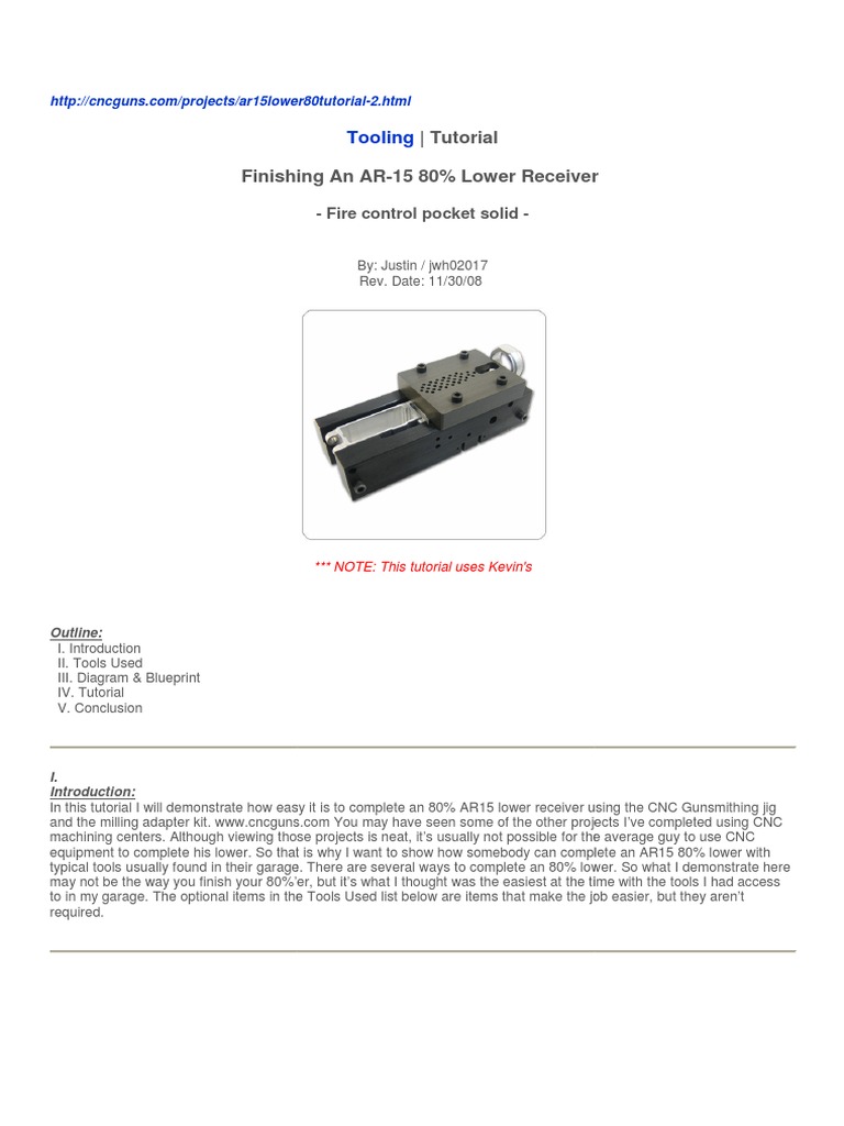 Ar15 Tutoral How To | PDF | Drill | Drilling