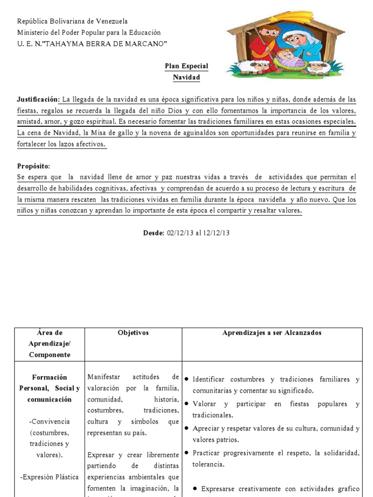 Plan Especial Navidad | PDF | Navidad | Familia