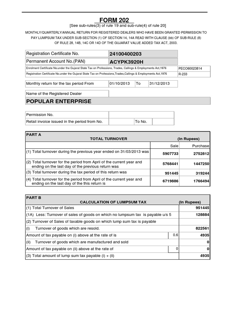 FORM 202: Popular Enterprise | PDF | Revenue | Present Value