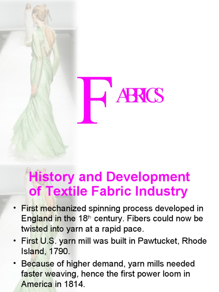 Textile Industry History & Development | PDF | Weaving | Textiles