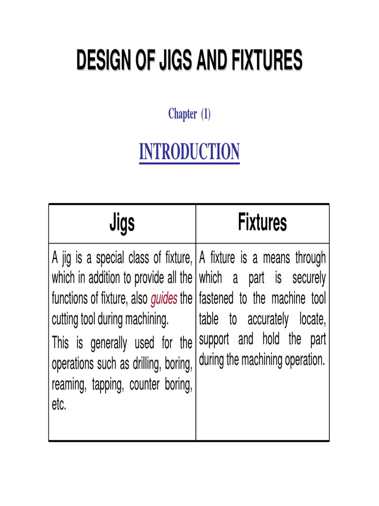Design of Jigs and Fixtures | PDF | Machining | Metalworking