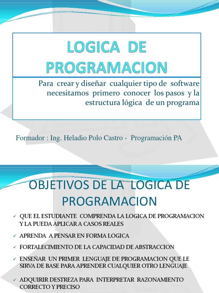 Logica de Programacion I-1 | PDF | Algoritmos | Programa de computadora