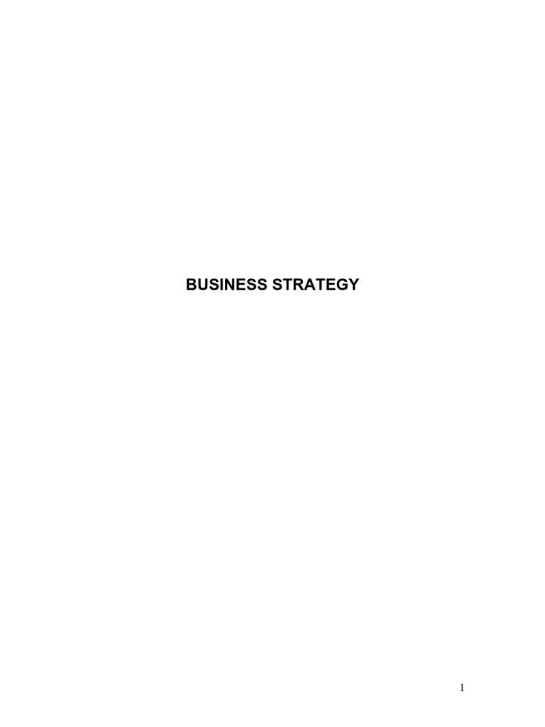 Session2 Businessstrategy | PDF | Strategic Management | Inventory