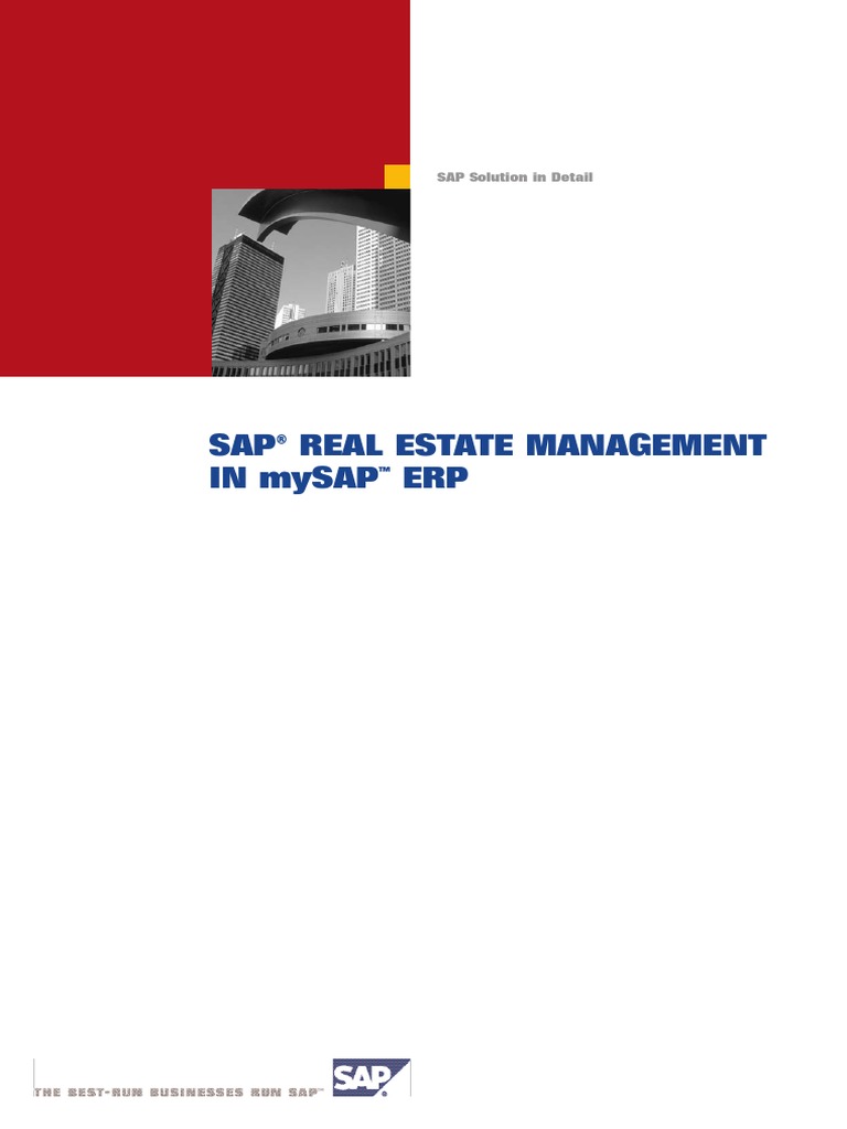 SAP Real Estate Management | PDF | Property Management | Leasehold Estate