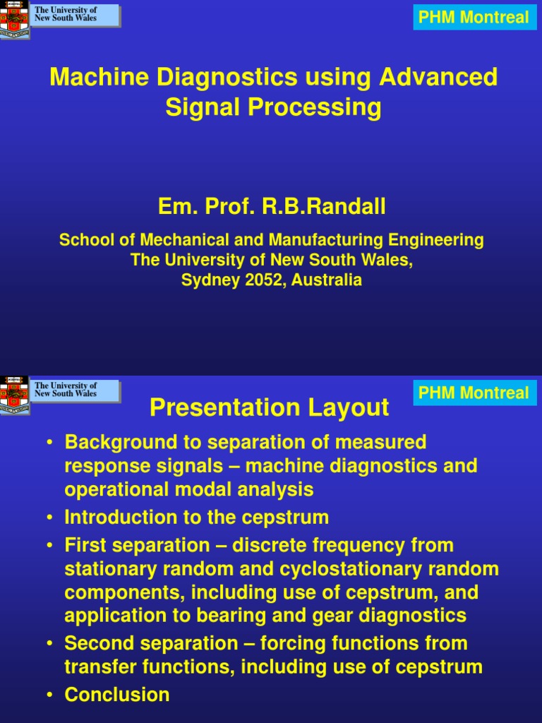 Tutorial Diagnostics Randall PDF | PDF | Spectral Density | Signal ...
