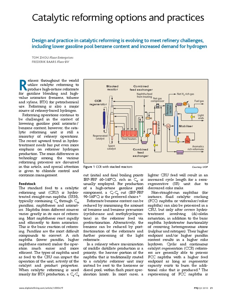 Catalytic Reforming Practices and Options | PDF | Catalysis | Chemical ...