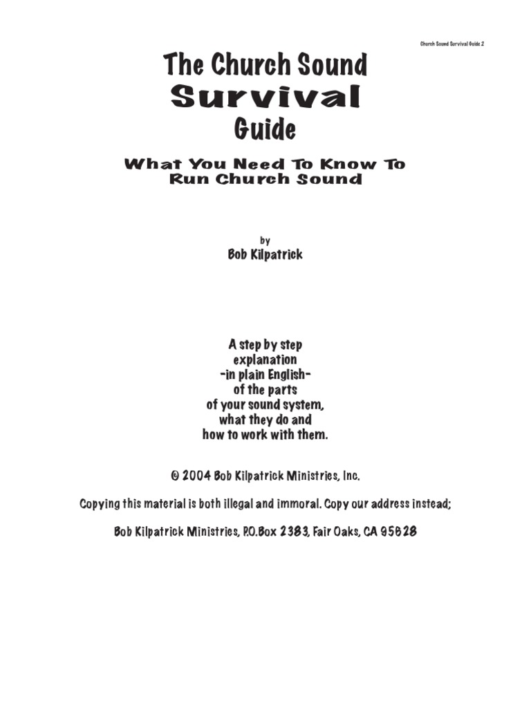 Sound System For Church | PDF | Microphone | Equalization (Audio)