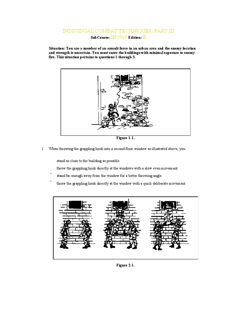 Individual Combat Techniques Part Iii Pdf Anti Tank Warfare