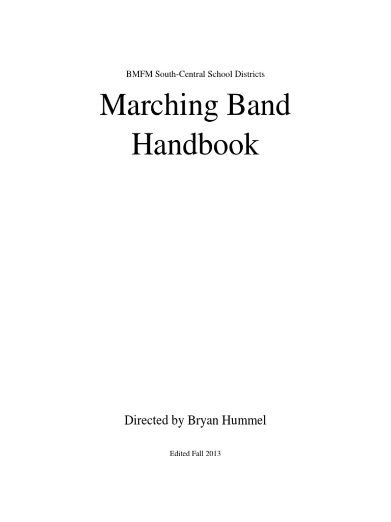 Marching Band Handbook | PDF | Foot | Leisure