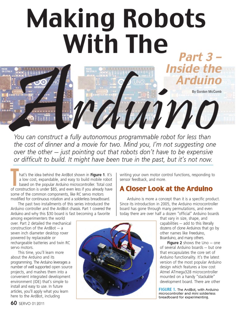 Ardbot Making Robots With Arduino 3 | PDF | Arduino | Electronics