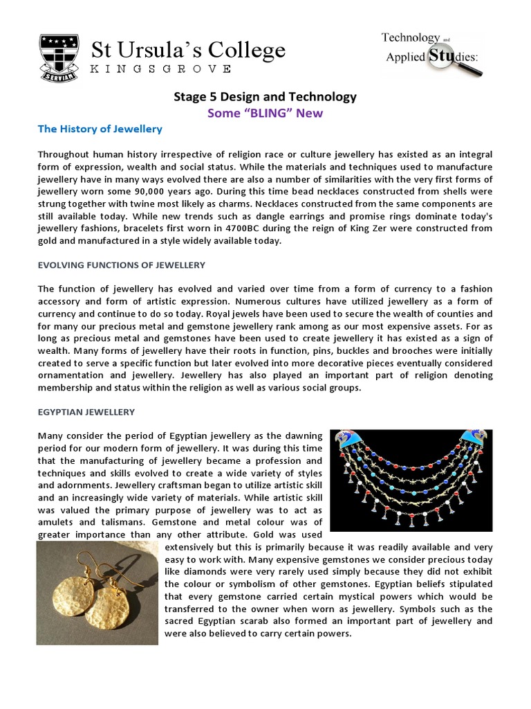 The History of Jewellery | PDF | Jewellery | Art Media