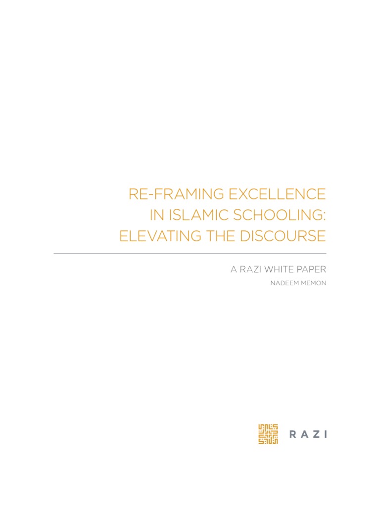 Reframing Excellence in Islamic Schools | PDF | Teachers | Curriculum