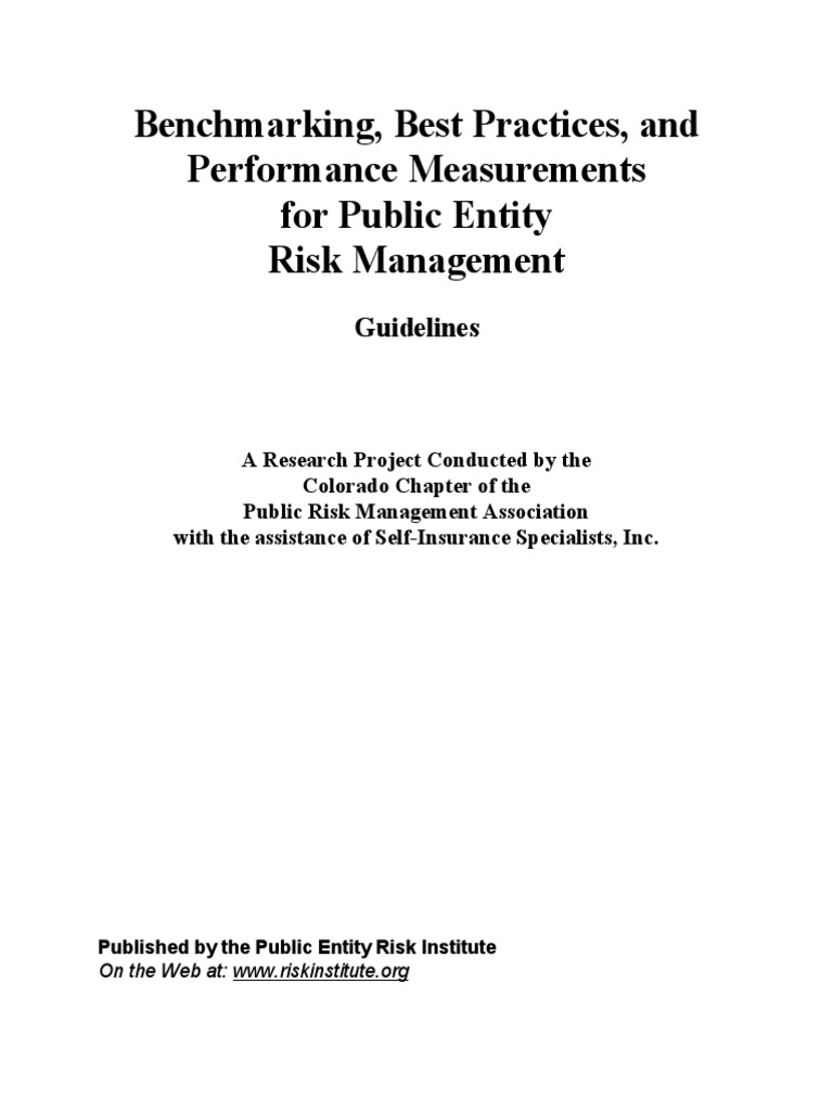 Benchmarking Guidelines | PDF | Risk Management | Insurance Benchmarking Guidelines | PDF | Risk Management | Insurance
