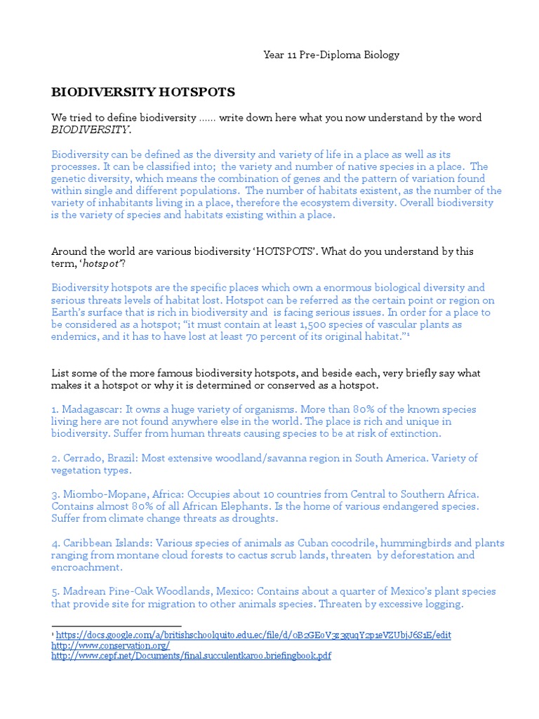 Hotspot Worksheet. | Download Free PDF | Environmental Ethics ...
