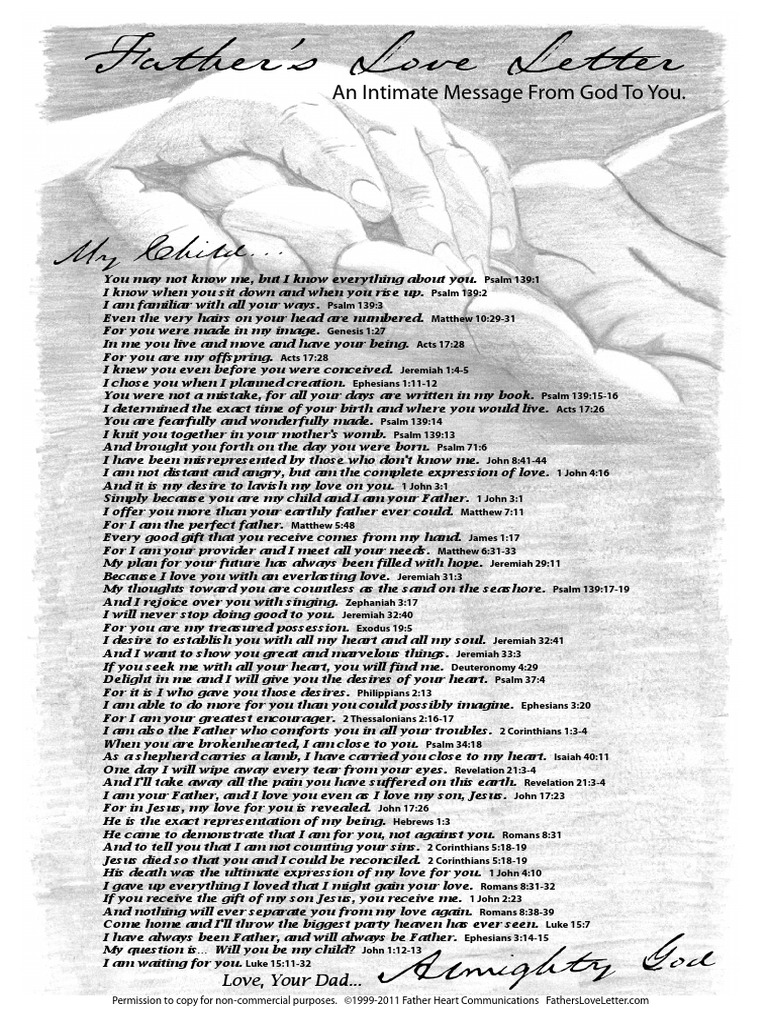 My Child... : Father's Love Letter | PDF | Religious Texts | Jesus