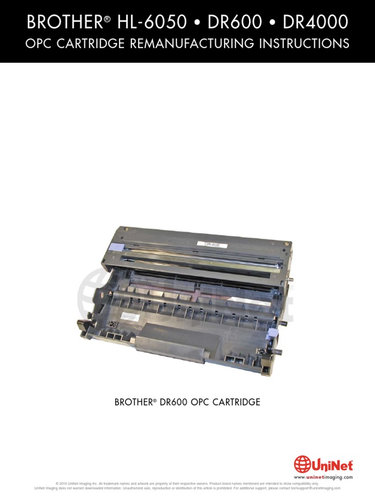 Brother HL 6050 DR600 OPC Reman Eng | PDF | Printer (Computing ...