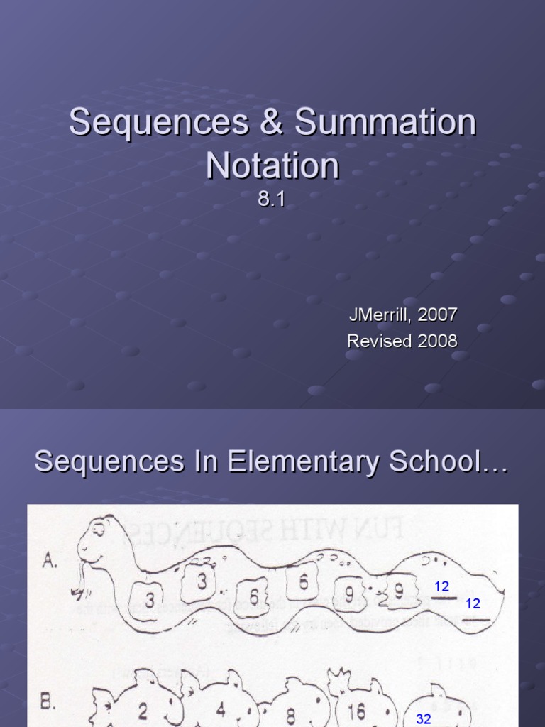 Sequences & Summation Notation | PDF | Summation | Lexicology
