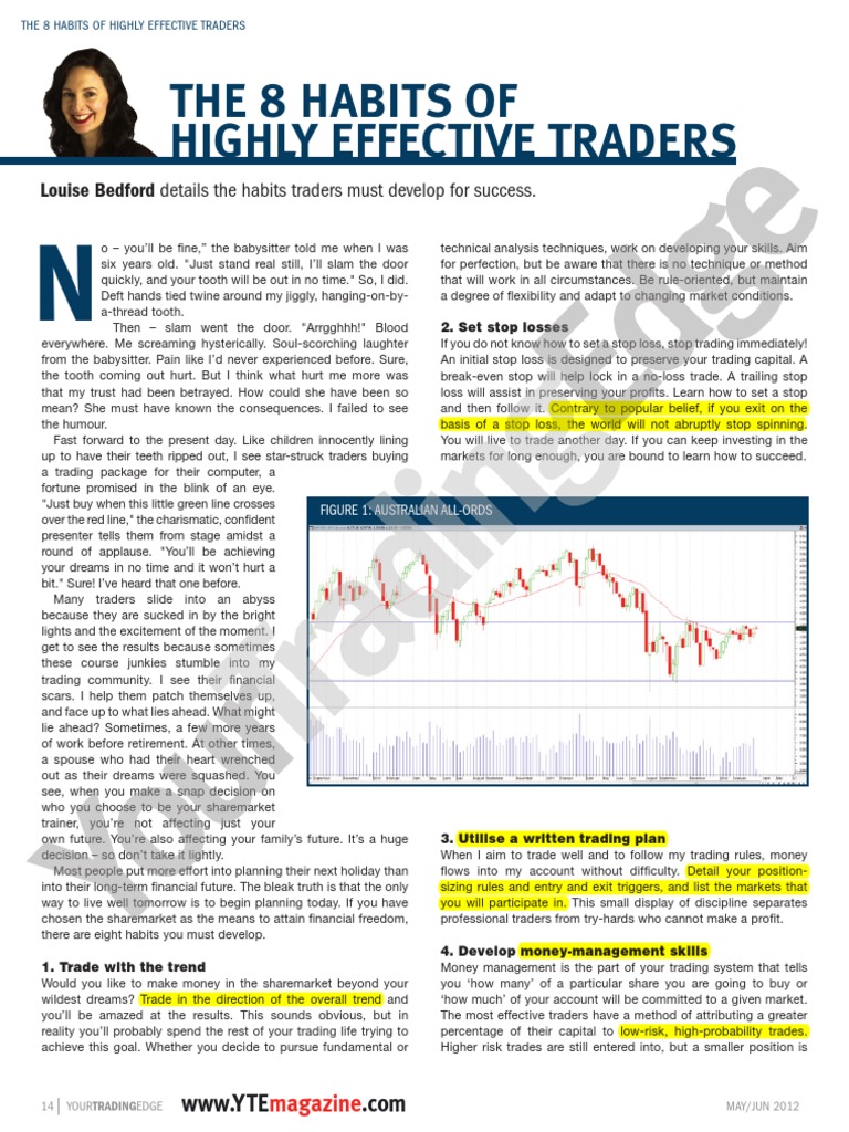 Habits of Successful Traders | PDF | Contract For Difference | Market Trend